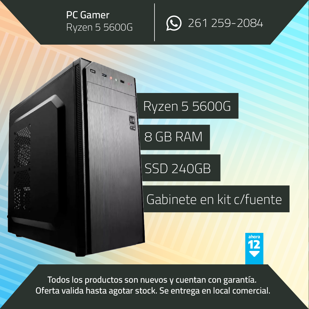 PC Gamer Ryzen 5 5600G – TiendaOP