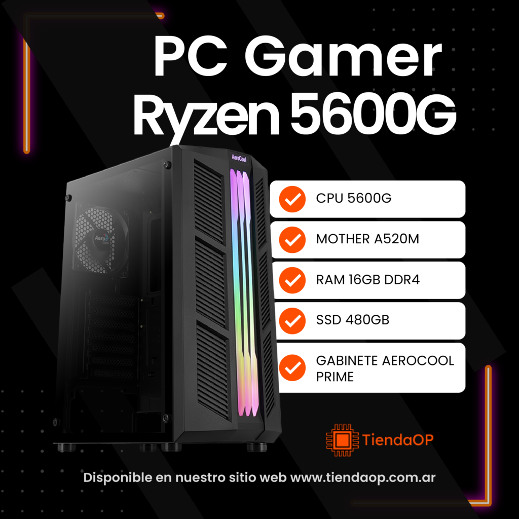 PC GAMER PRO RYZEN 5 5600G – TiendaOP
