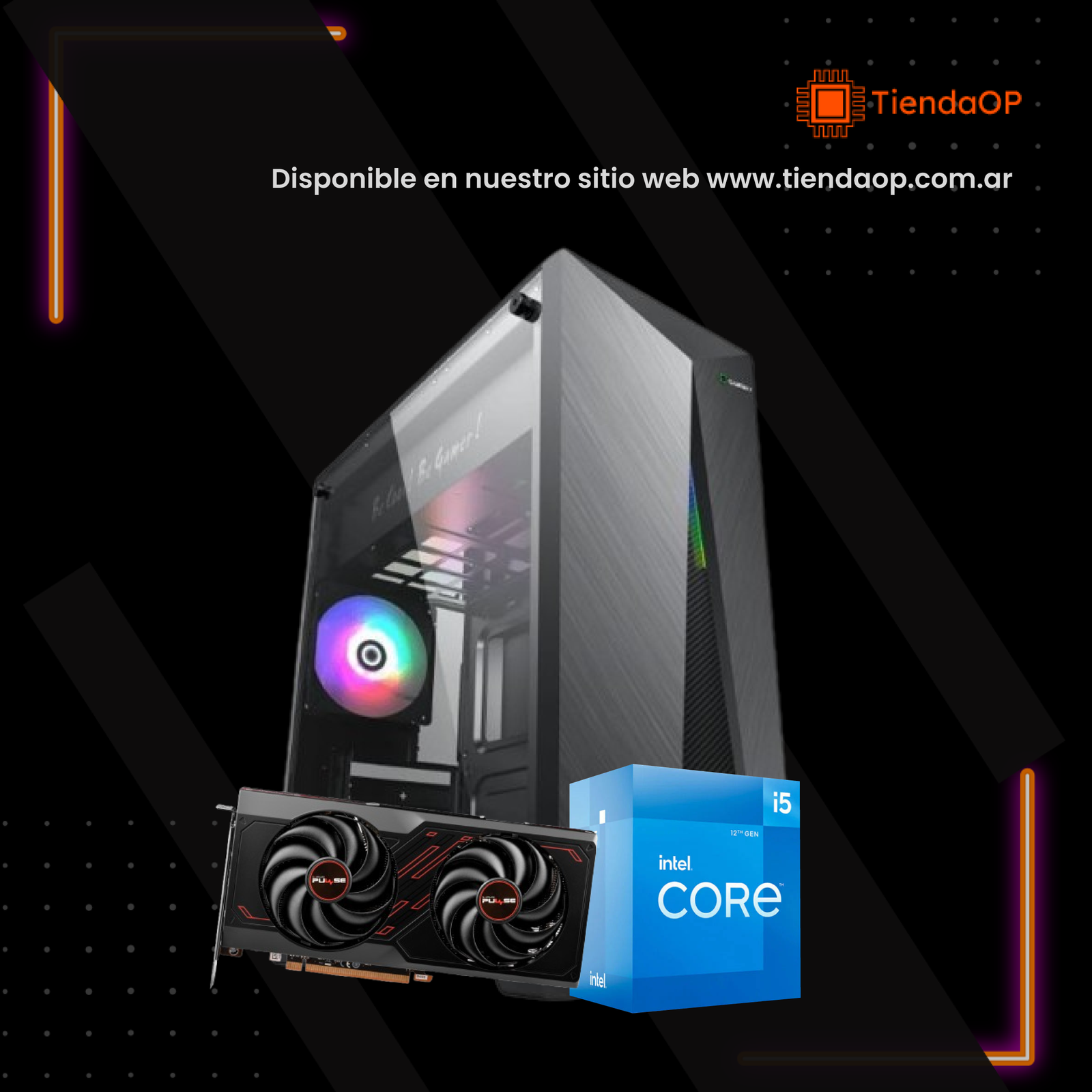 INTEL I5 12400F | B760M PRO | 32GB DDR5 | SSD 1TB | RX 7600 | 550W ...